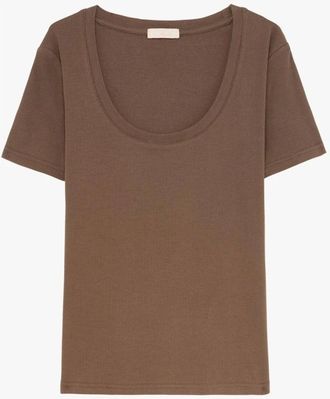 Gianni Lupo Femme, Tops, Brun, Taille: 40 FR T-shirt &agrave; col rond