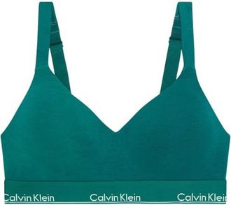 Calvin Klein Brassière Femme Lift avec Basque Emblématique, Bleu (Turf), L