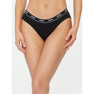 HUGO BOSS Hugo Klassischer Damenslip Brief Stripe 50510624 Schwarz