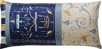 Bassetti OPLONTIS Kissenh&uuml;lle zu Bettw&auml;sche aus 100% Baumwollsatin in der Farbe Blau v.9, Ma&szlig;e: 40x80 cm - 9226995