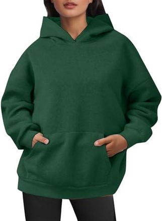 Generic Sweat &agrave; capuche surdimensionn&eacute; &agrave; manches longues pour femme, confortable, solide, tendance, avec capuche, mignon, grande taille, avec poches, pull &agrave; c