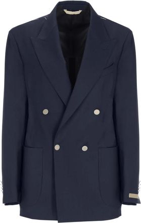 BRIGLIA 1949 Femme, Vestes, Bleu, Taille: 36 FR Blanchette Veste Crois&eacute;e