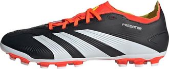 adidas Unisex Predator League 2G/3G Artificial Grass Football Boots, Core Black / Cloud White / Solar Red, 45 1/3 EU