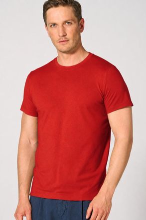 Hempage Hempage Herren vegan T-Shirt Slim Fit Hagebuttenrot