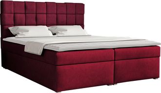 Mirjan24 Boxspringbett Malma Box mit 2 Bettkasten, Bonell-Matratze und Topper Farbauswahl, Ehebett, Doppelbett, Amerikanisches Bett, Continentalbett (Kronos 02