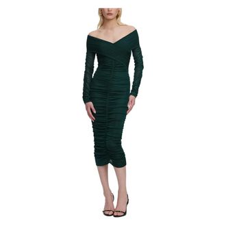 Self Portrait Femme, Robes, Vert, Taille: 36 FR Rs26 Robe Midi en Maille Viscose
