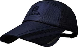 Feoya Casquette de Baseball Unisext Visière Réglable Chapeau de Soleil Femme Homme Lègére Séchage Rapide pour Sports Pêche Couleur Bleu Foncé