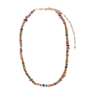 Fiorella Rubino Collier long avec perles multicolores - Femme - Accessoires - Multicolore - Taille: M/L