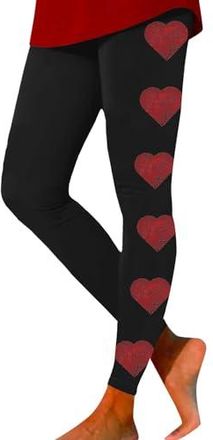 Generic Leggings de yoga imprim&eacute;s d&eacute;contract&eacute;s pour la Saint-Valentin 2026, Rouge, XXL