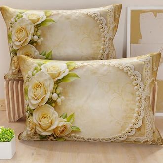 Petti Artigiani Italiani Petti Artigiani Italiani - 1 Paar Kissenbezüge 30 x 50 cm aus Mikrofaser, Dekokissen für Schlafzimmer, Sofa, Wohnzimmer, Set mit 2 Kissenbezügen, Kiss