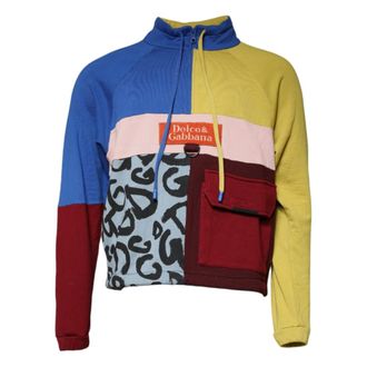Dolce & Gabbana Homme, Vestes, Multicolore, Taille: S SweaT-shirt Patchwork Homme Multicolore