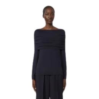 Max Mara Cropped Cotton Cardigan - - Knitwear - Damen - Blau - S