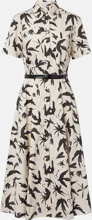 Altuzarra Robe chemise Kiera en coton m&eacute;lang&eacute; imprim&eacute;e