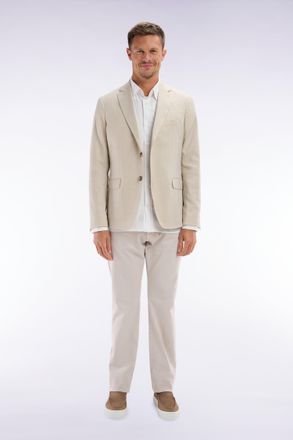 Eden Park Jean 5 Poches En Denim Stretch Beige Coupe Droite