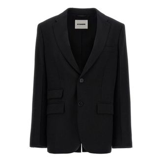 Jil Sander Femme, Vestes, Noir, Taille: 40 FR Blazer Crois&eacute; Ajust&eacute;