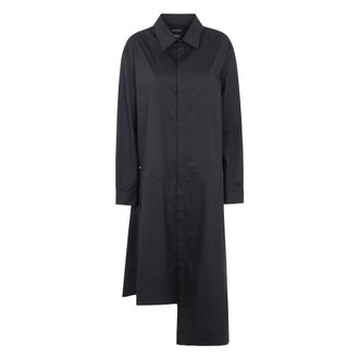 Yohji Yamamoto Femme, Robes, Noir, Taille: 38 FR Robe-chemise décontractée