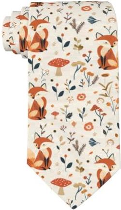 Generic Champignons Forêts Renards Cravate Polyvalente Cravate Homme Décontractée Cravates Hommes Pour Femmes Entreprise Scolaires