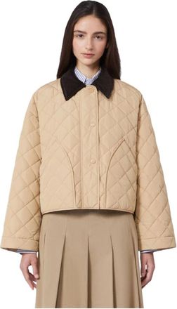 Max Mara Femme, Vestes, Beige, Taille: 36 FR Veste Rembourr&eacute;e R&eacute;versible