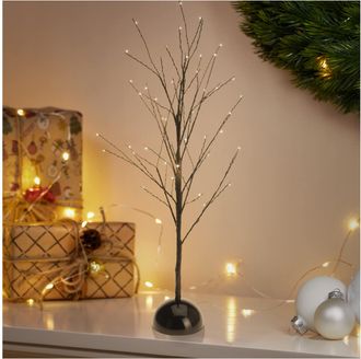 Com-Four LED Baum als dekorative Beleuchtung - Lichterbaum mit 48 LEDs als Deko zu Weihnachten - Leuchtbaum für den Innenbereich (Baum mit Ständer - 48 LED)