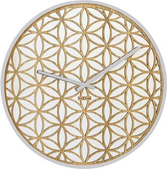 NeXtime große Designer Wanduhr BELLA MIRROR, lautlos, rund, mit Spiegel, ø 50 cm