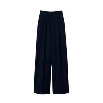Twinset Weite Lurex-Gestreifte Palazzo-Hose - - Trousers - Damen - Blau - L