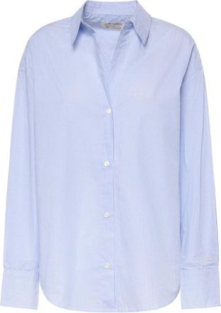 MC2 Saint Barth Femme, Blouses et Chemises, Bleu, Taille: 42 FR Long Sleeve Shirt