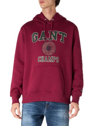GANT Gant Herren Front Graphic Sweat Hoodie Kapuzenpullover, Rich Wine, 3XL EU