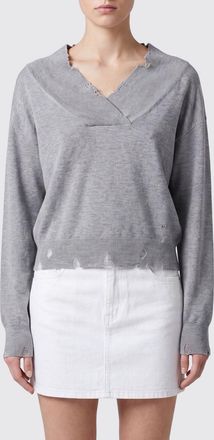 Stella McCartney Pull d&eacute;contract&eacute; en laine vierge effet us&eacute; &agrave; col V