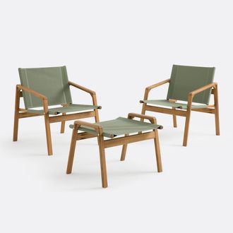 La Redoute Interieurs Salon De Jardin En Acacia Massif 3 Pi&egrave;ces Livie