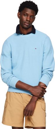 Tommy Hilfiger Herren Pullover Crew Neck Strickpullover, Blau (Sleepy Blue), XS