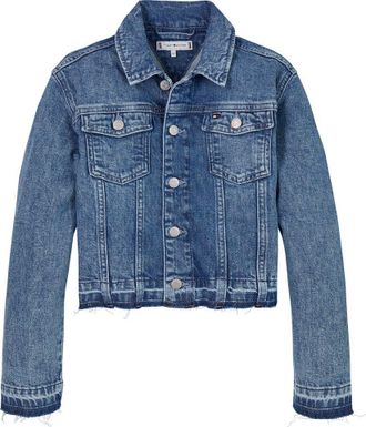 Tommy Hilfiger Jeansjacke DENIM TRUCKER SALT & PEPPER im typischem Trucker Style, mit Logostickerei