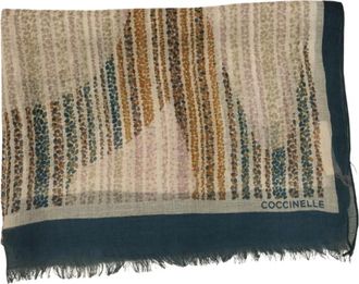 Coccinelle Femme, Accessoires, Bleu, Taille: ONE Size &Eacute;tole &agrave; micro-motifs ray&eacute;s