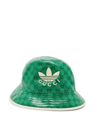 Gucci x adidas Fischerhut mit Logo-Monogramm - Gr&uuml;n