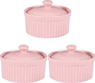 Cabilock 3st Backschüssel Aus Keramik Porzellangeschirr Auflaufschalen Schicke Suppentassen Joghurtbehälter Puddingbecher Zum Backen Soße Mousse Eisbecher Mini