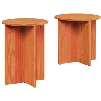 vidaXL Couchtisch 2 pcs Wachsbraun 41,5 x 41,5 x 41 cm Vidaxl