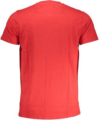 Cavalli T-Shirt Stylisches rotes Herren Kurzarm-T-Shirt mit Print