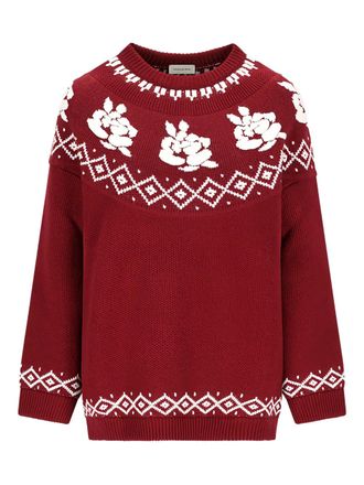 Magda Butrym Pullover mit Blumenmuster - Rot