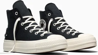 Converse Sneaker CONVERSE CHUCK TAYLOR ALL STAR LIFT PLATFOR, Damen, Gr. 37,5, schwarz, schwarz, egret, Textil, Schuhe Sneaker