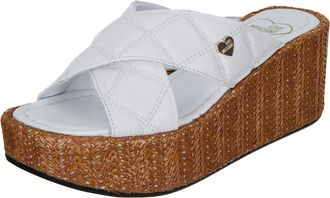 Love Moschino Damen Ja28498i0giey100 Platform Sandalen, Weiß, 37 EU