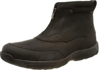 Clarks Homme Grove Zip Bottine Chelsea, Cuir Noir, 46 EU