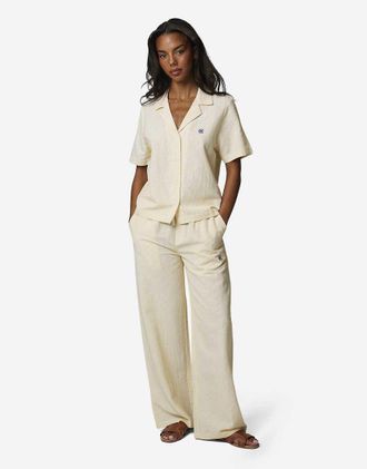 Good For Nothing Relaxed-Fit-Hose in Gelb mit Nadelstreifen und Monogramm
