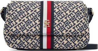Tommy Hilfiger Handtasche Th Jacquard Ess Crossover AW0AW19066 Blau