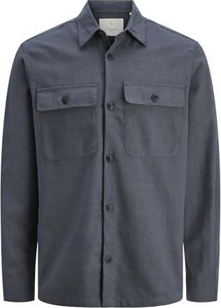 Jack & Jones Overshirt Jprccraymond Spring Solid Surchemise Sn, Bleu foncé, M Hommes