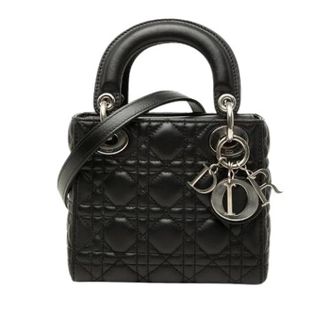 Dior Pre-owned Lady Dior Cannage Lambskin 2way bag - - Pre-owned - Damen - Schwarzk - ONE SIZE