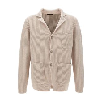 Fay Cardigan - - Knitwear - Herren - Beige - M