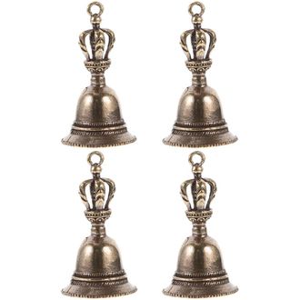 OSALADI Kupfer Glocken Schl&uuml;sselanh&auml;nger 4 St&uuml;ck Elegante Selbstgemacht Glocken mit Angenehmem Klang f&uuml;r Weihnachtsdeko und Schl&uuml;sselanh&auml;nger