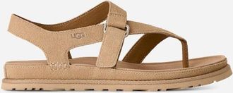 UGG GoldenGaze Zehentrenner-Sandale f&uuml;r Damen in Beige, Gr&ouml;&szlig;e Wildleder