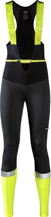 Gore Damen Thermo Fahrrad-Tr&auml;gerhose Ability, Mit Sitzpolster, GORE-TEX INFINIUM, 38, Schwarz/Neon-Gelb