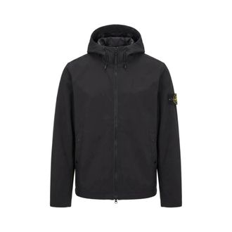 Stone Island Soft Shell Kapuzenjacke - - Jackets - Herren - Schwarzk - XL