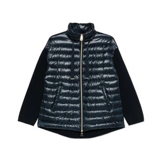 Herno Navy Blaue Rei&szlig;verschluss-Kapuzenjacke - - Jackets - Damen - Blau - XL